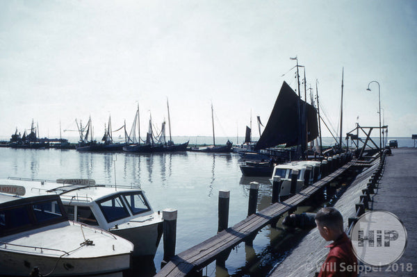 Dutch Motorboats and Sailboats Docked at a Small Harbor in Holland 195 ...